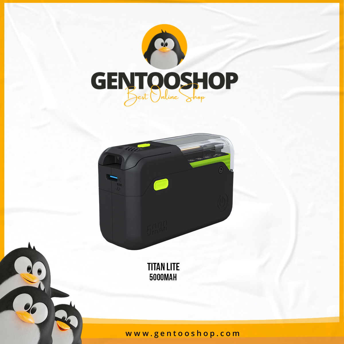 Goui - (Titan 5000 + G-Tag ) Package - Titan Lite 5000 mAh Gentoo